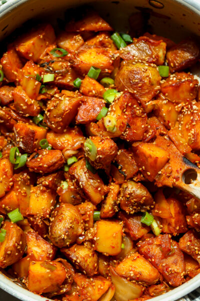 Kimchi Potatoes - Dishing Out Health