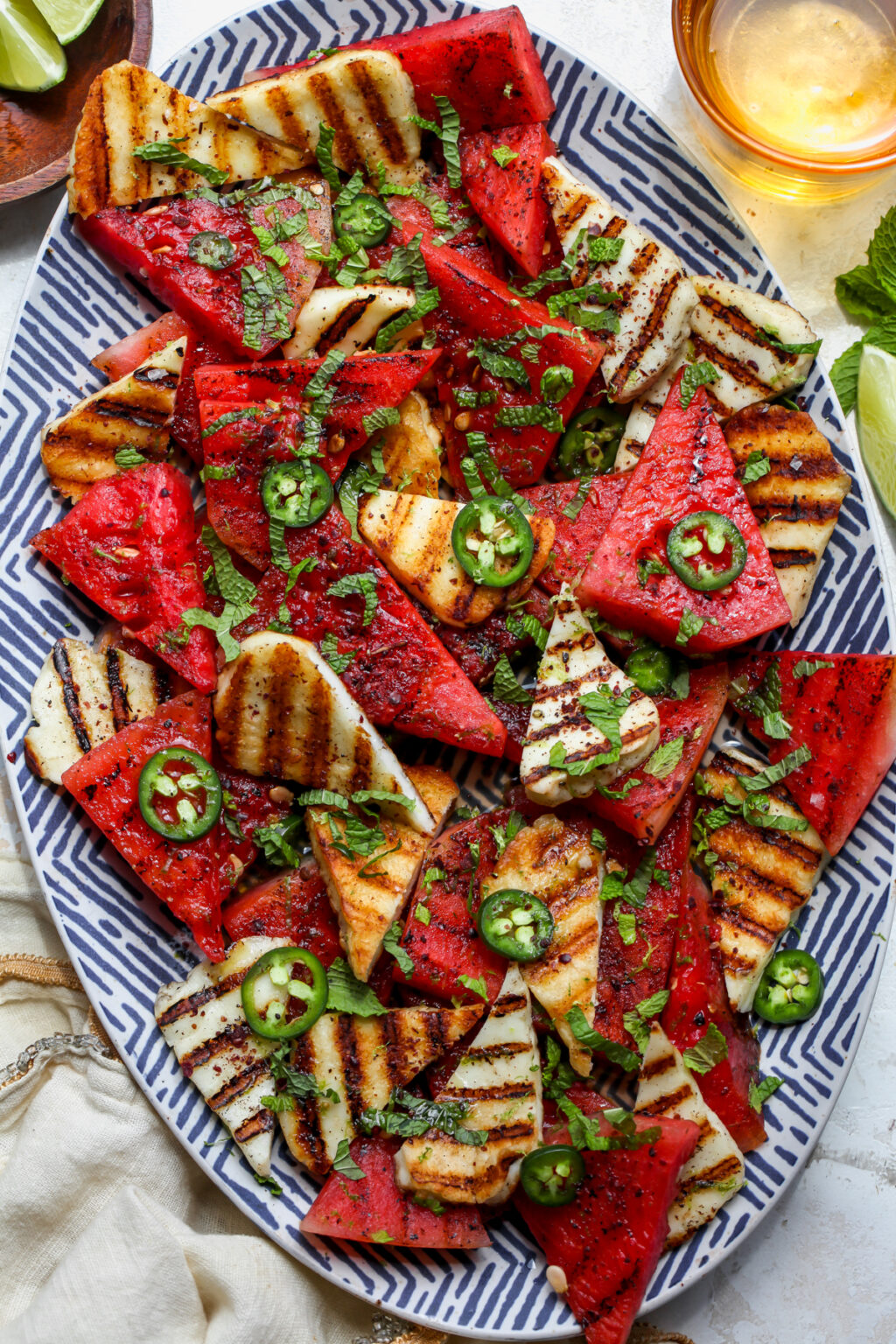 Grilled Halloumi Watermelon Salad - Dishing Out Health