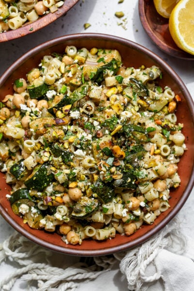 Warm Zucchini Feta Salad - Dishing Out Health