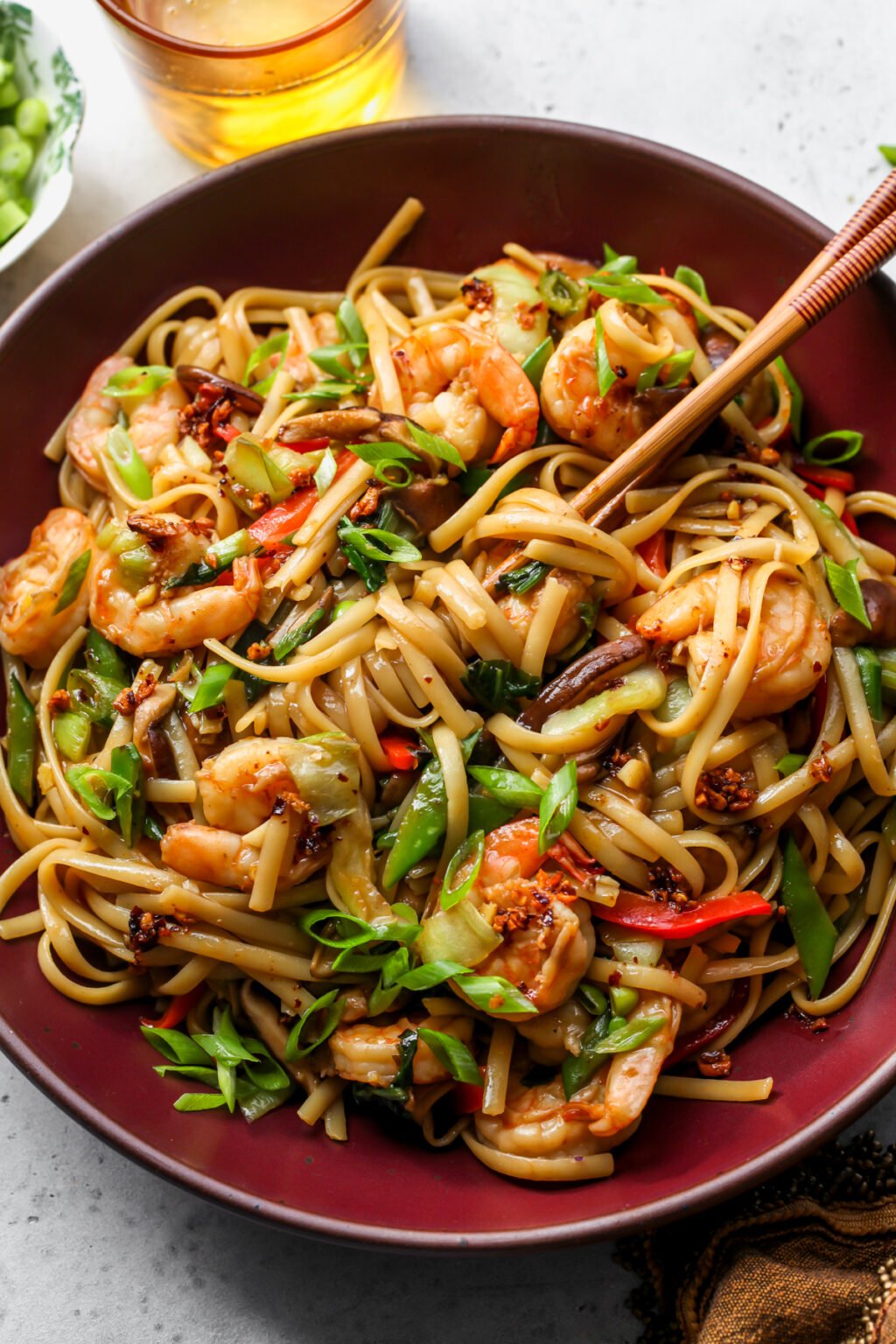 Shrimp and Veggie Lo Mein - Dishing Out Health